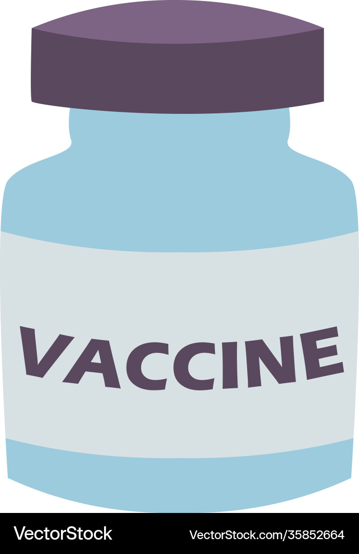 Covid19 19 virus vaccine jar design Royalty Free Vector