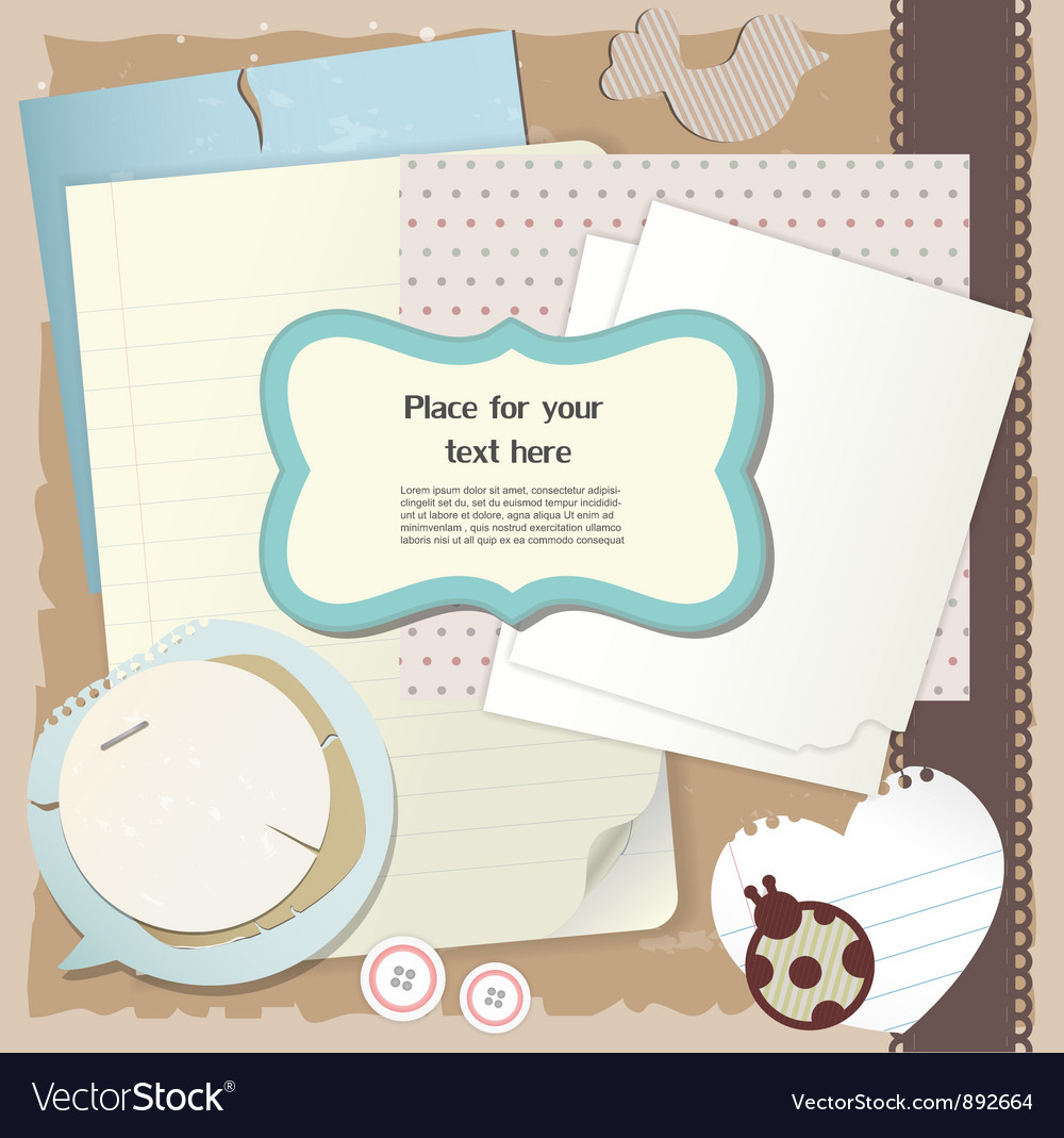 Scrapbook elements Royalty Free Vector Image - VectorStock