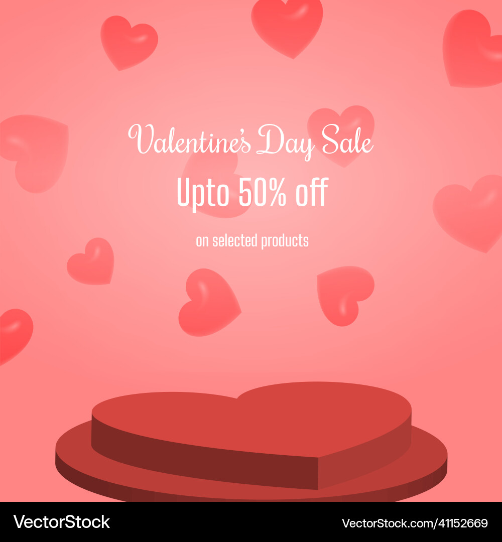 Creative valentines day banner on white Royalty Free Vector