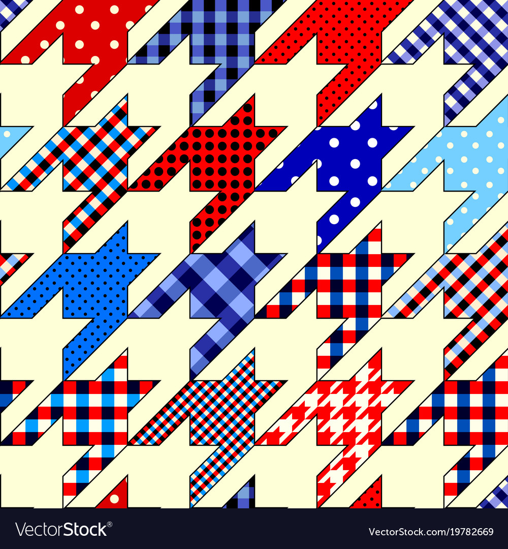 Geometrical patchwork pattern Royalty Free Vector Image