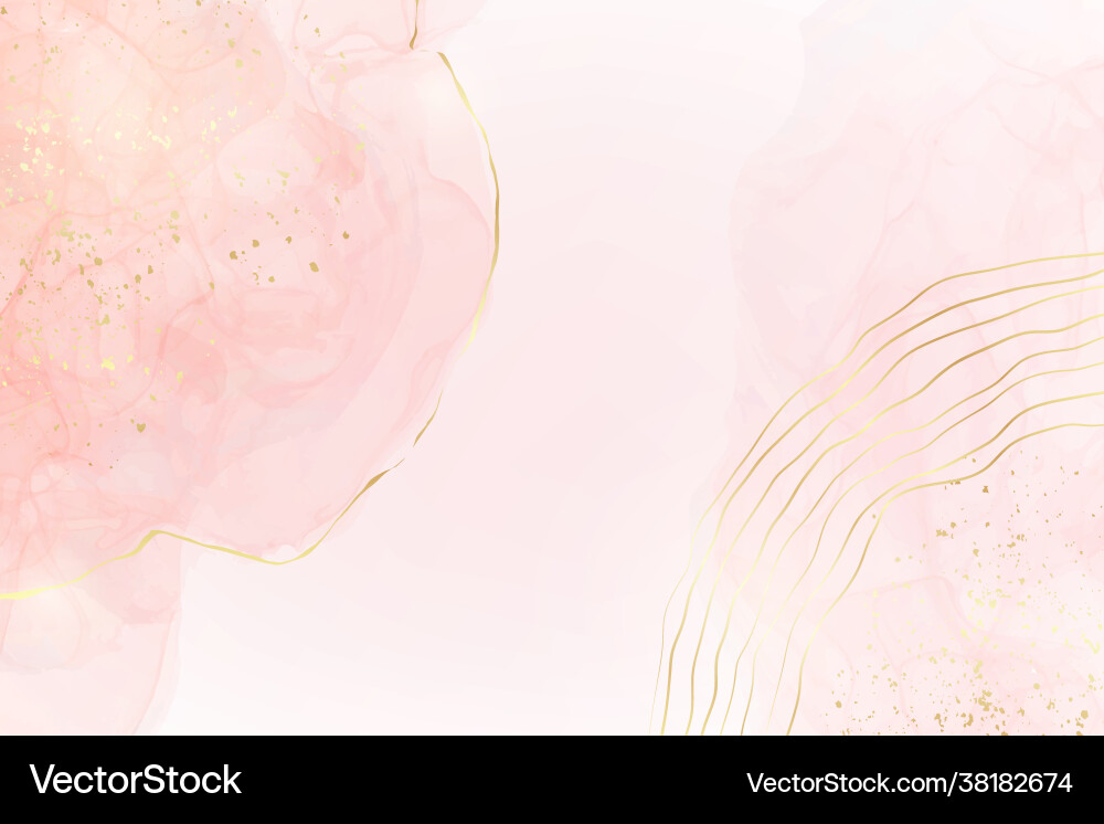 Abstract blush pink liquid watercolor background Vector Image