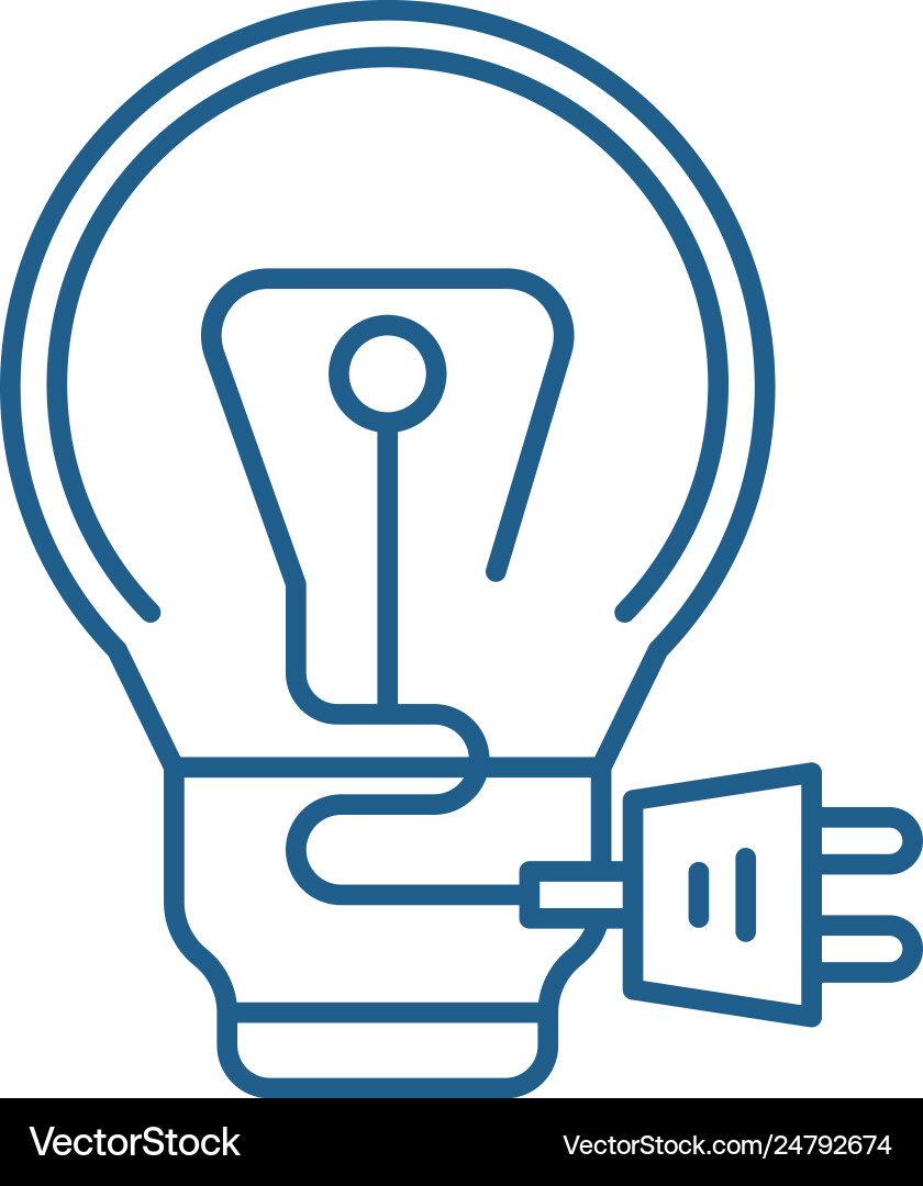 Creative charge line icon concept charge Vector Image