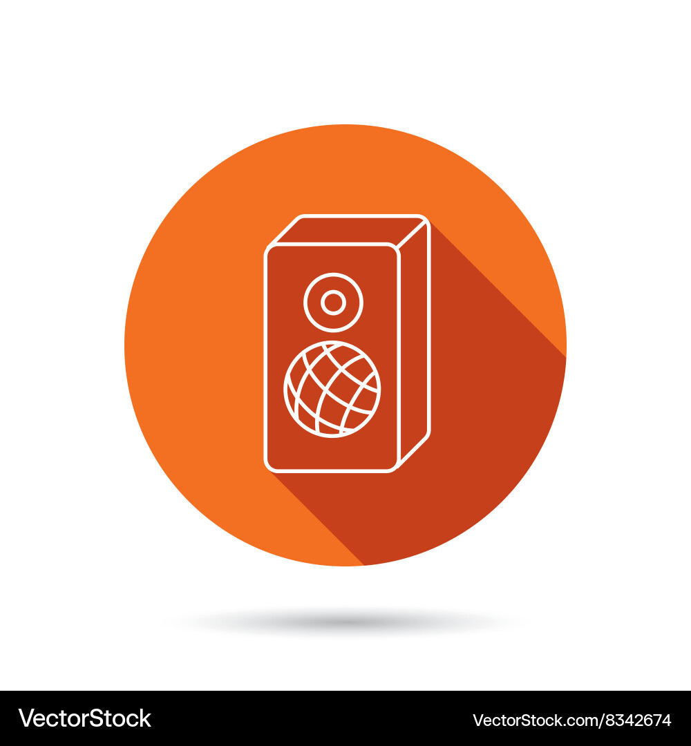 Sound icon musical speaker sign Royalty Free Vector Image