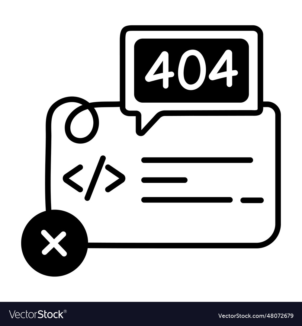 Code Error Royalty Free Vector Image VectorStock