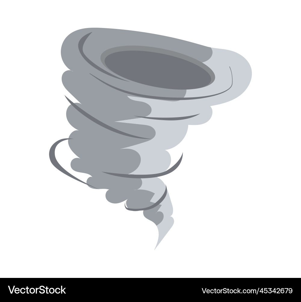 Grey tornado or hurricane whirlwind weather Vector Image
