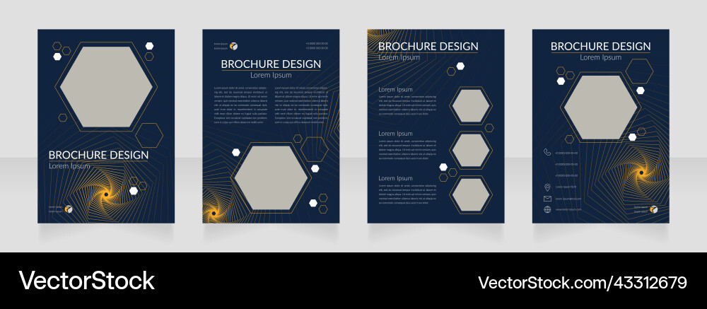 Progressive science researching blank brochure Vector Image