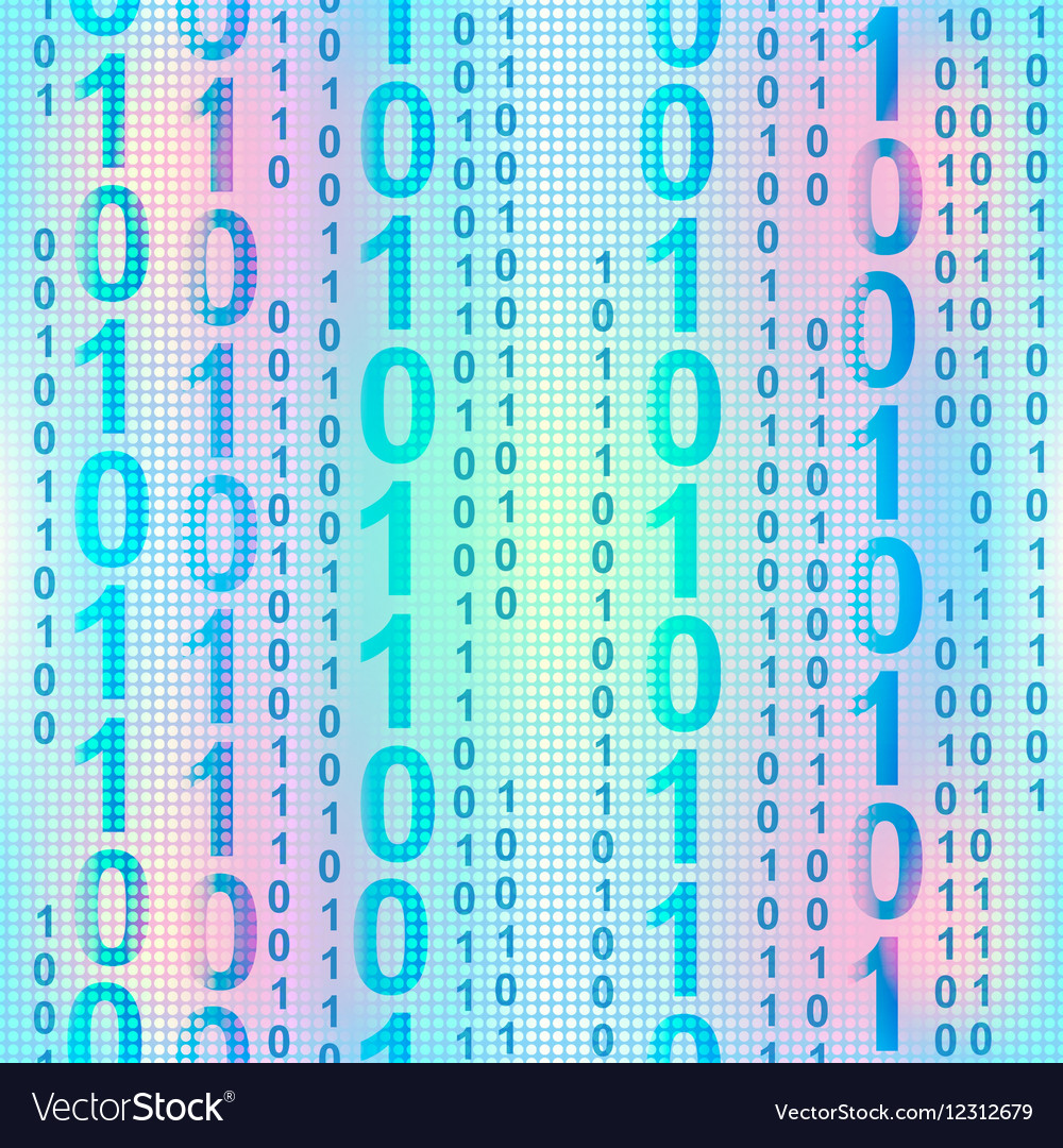 Seamless colorful binary square background Vector Image