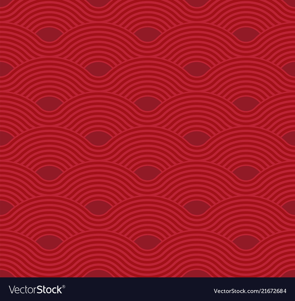 Abstract wave pattern red ripple background flat Vector Image