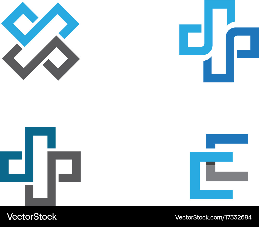 Business corporate abstract unity logo design Vector Image