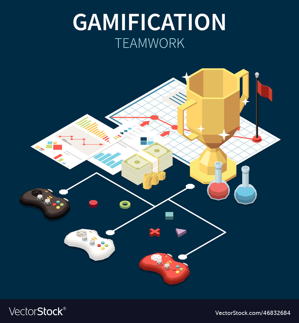Business gamification concept Royalty Free Vector Image Business gamification concept Royalty Free Vector Image