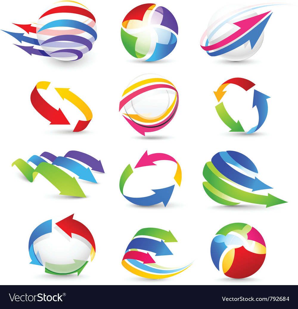 Collection of colour arrows Royalty Free Vector Image Collection of colour arrows Royalty Free Vector Image