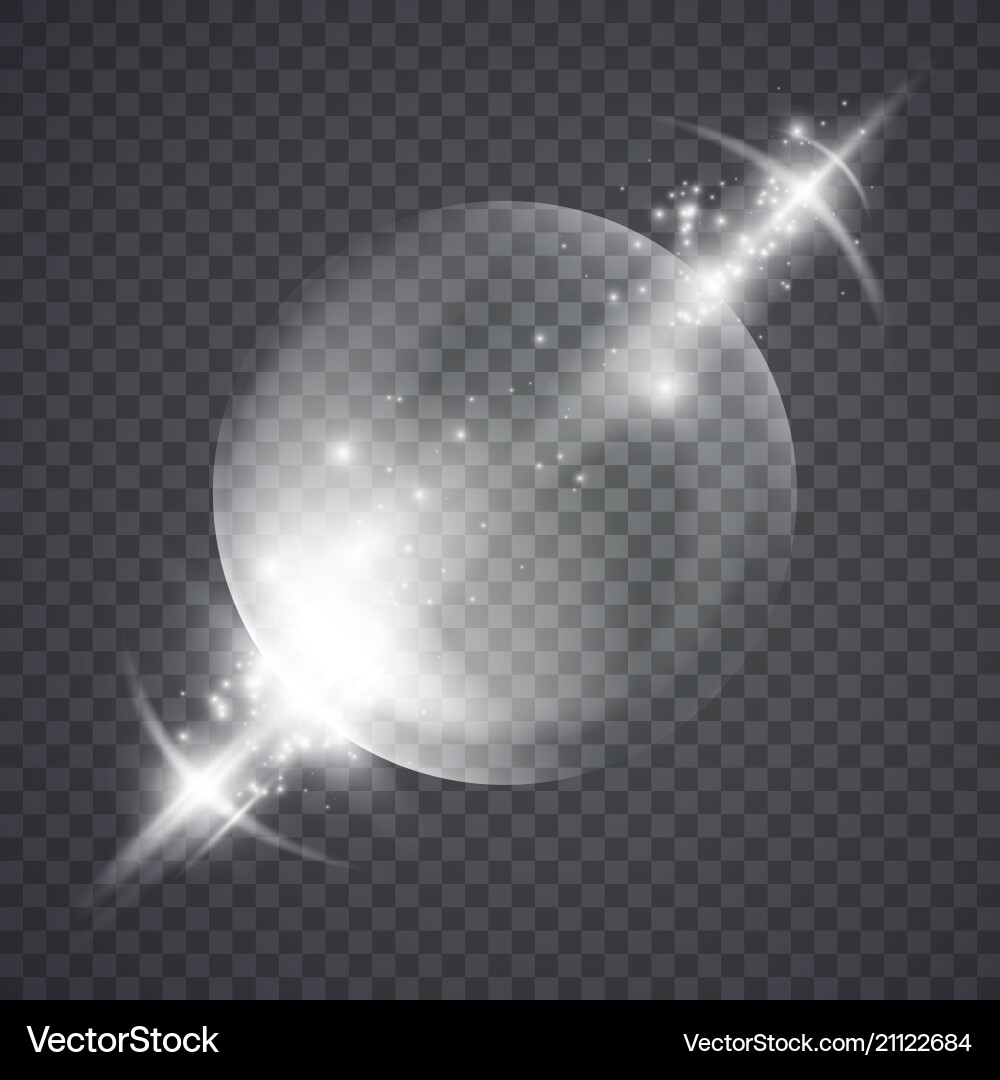 Glass sphere of glowing lights effects Royalty Free Vector