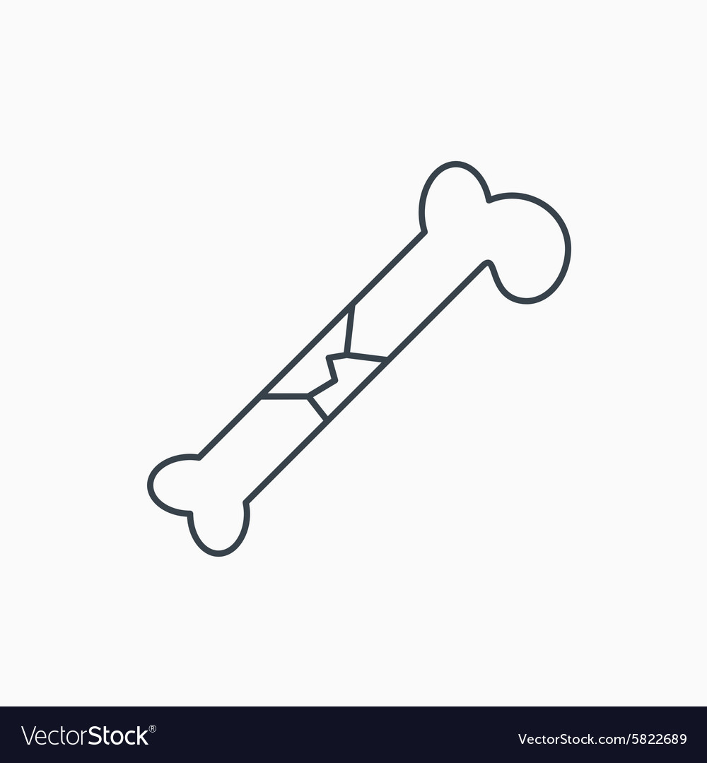 Bone fracture icon Traumatology sign Royalty Free Vector Bone fracture icon Traumatology sign Royalty Free Vector