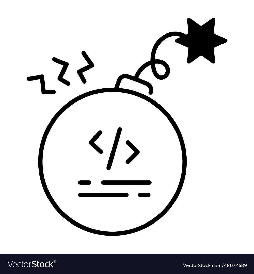 Coding bomb Royalty Free Vector Image - VectorStock