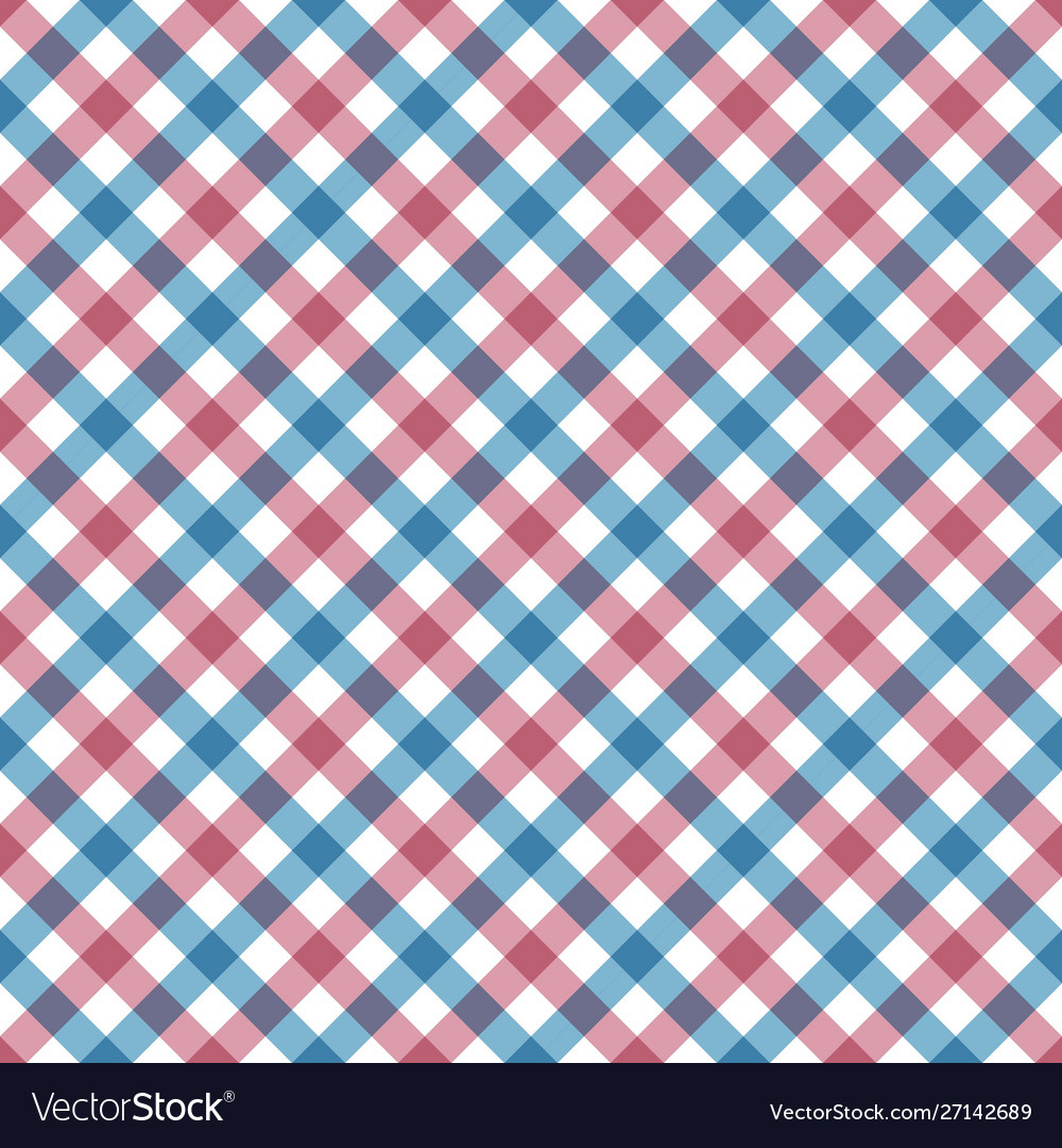 Diagonal checkered plaid seamless pattern Vector Image