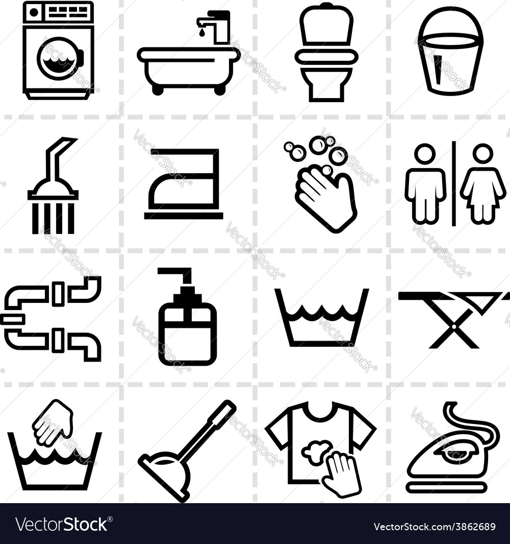 Icons set cleaning Royalty Free Vector Image - VectorStock Icons set cleaning Royalty Free Vector Image - VectorStock