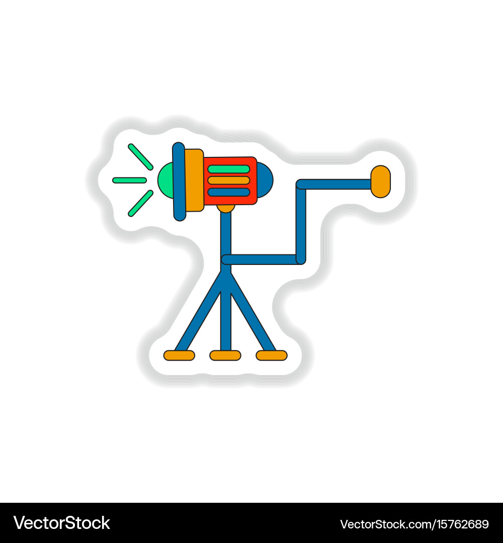 In paper sticker style curtain Royalty Free Vector Image