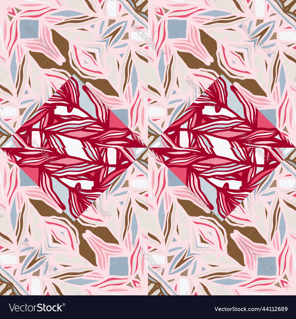 Kaleidoscope mosaic seamless pattern abstract Vector Image