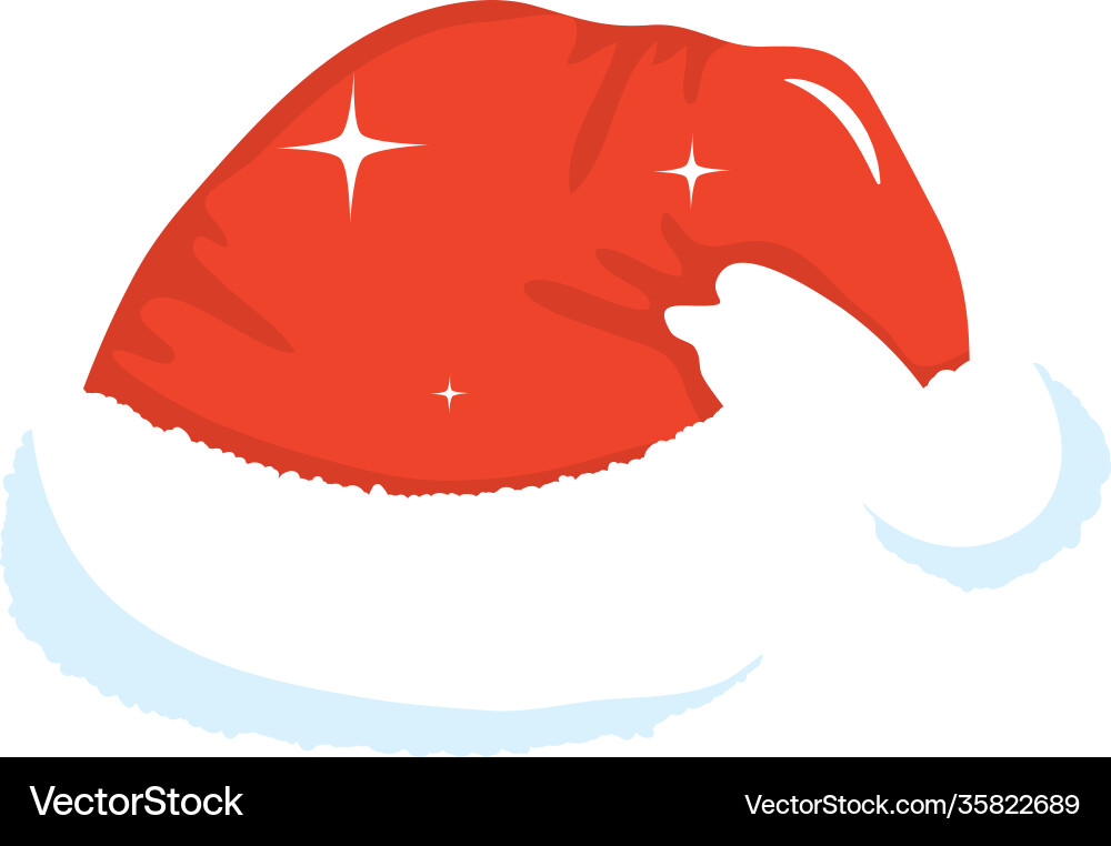 Merry christmas santas hat design Royalty Free Vector Image
