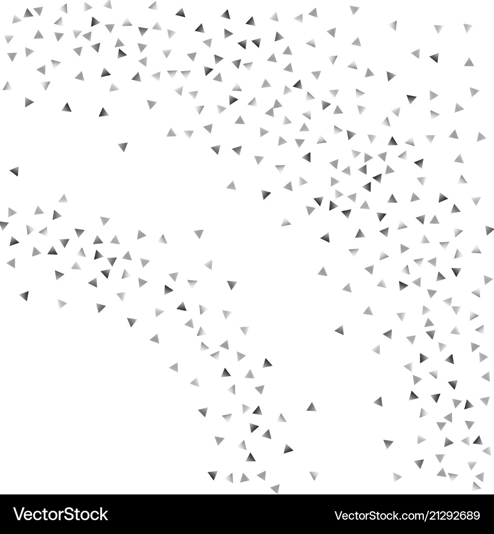 Silver confetti triangle on a white background Vector Image