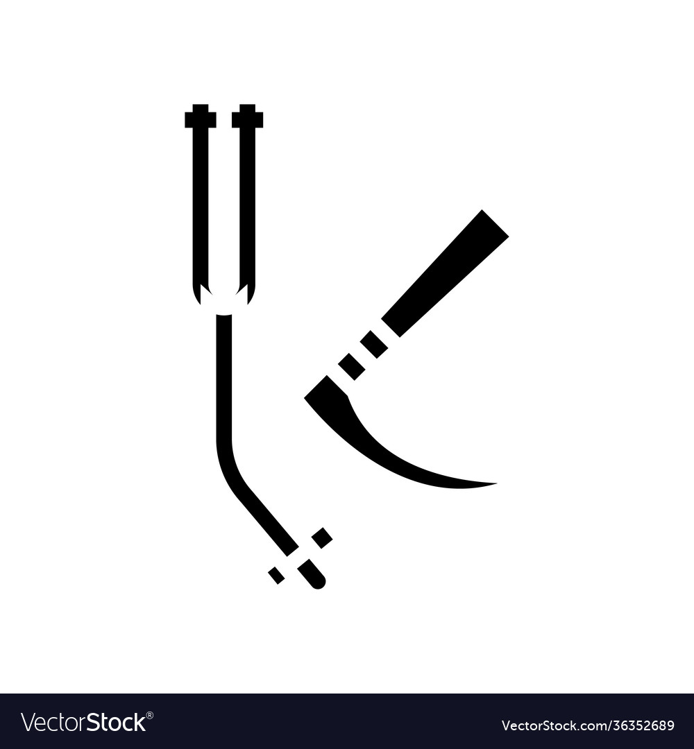 Tracheal intubation tools glyph icon Royalty Free Vector Tracheal intubation tools glyph icon Royalty Free Vector