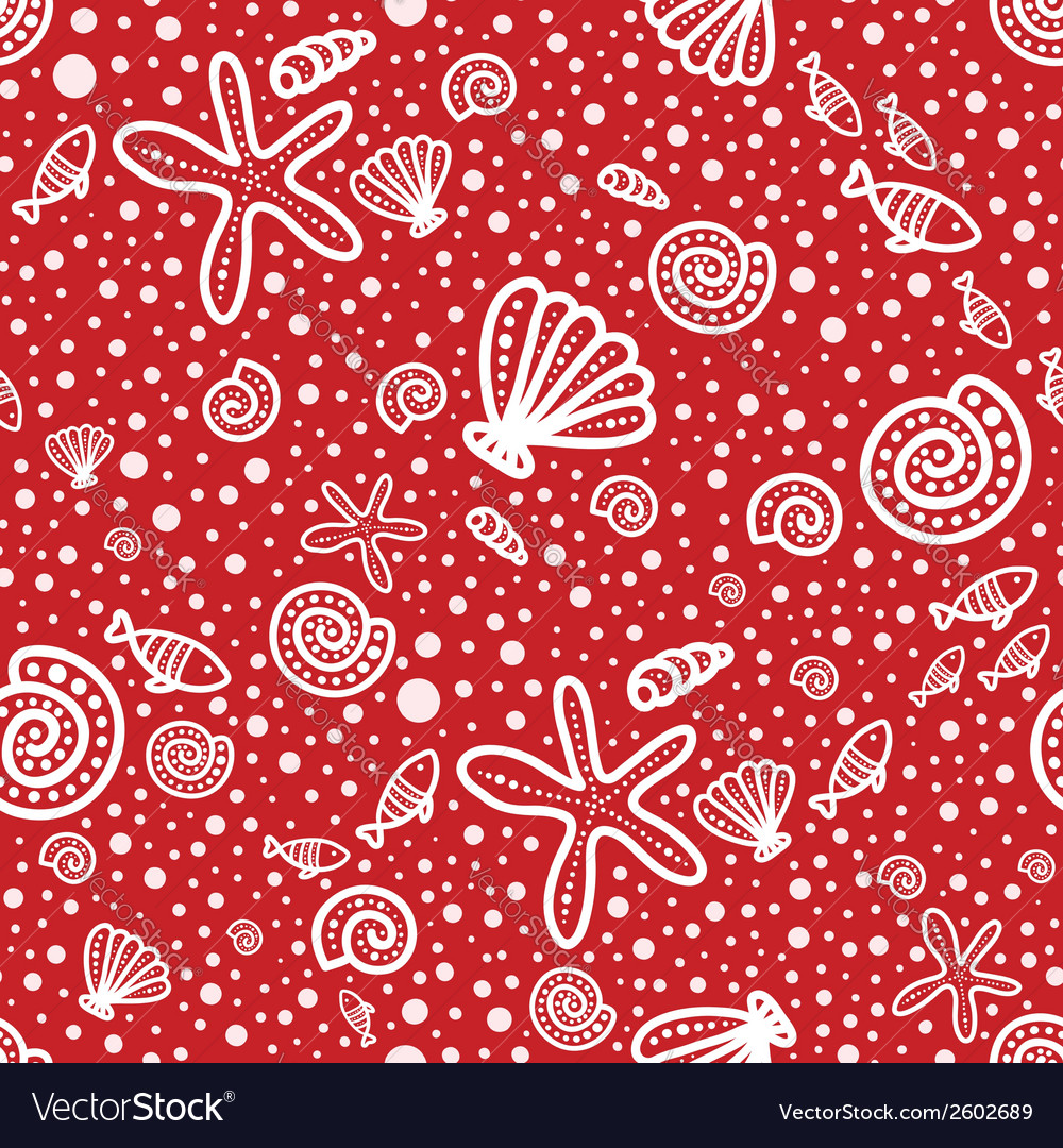 Underwater seamless pattern with shells Royalty Free Vector Underwater seamless pattern with shells Royalty Free Vector