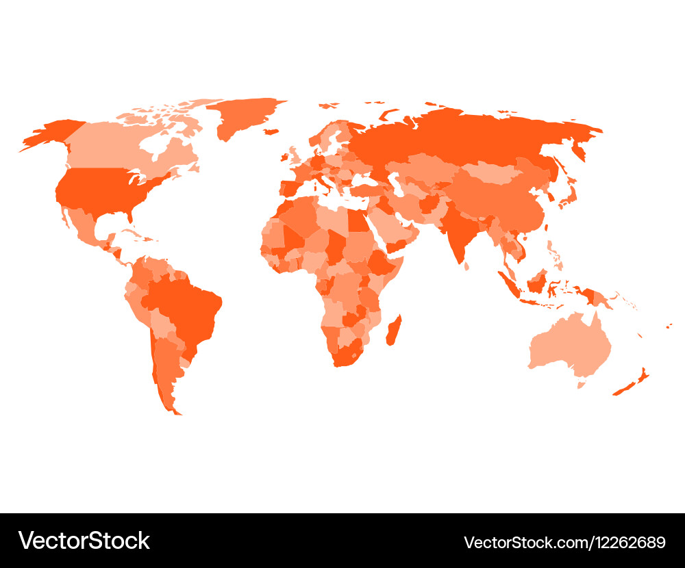 World map with names sovereign countries and Vector Image