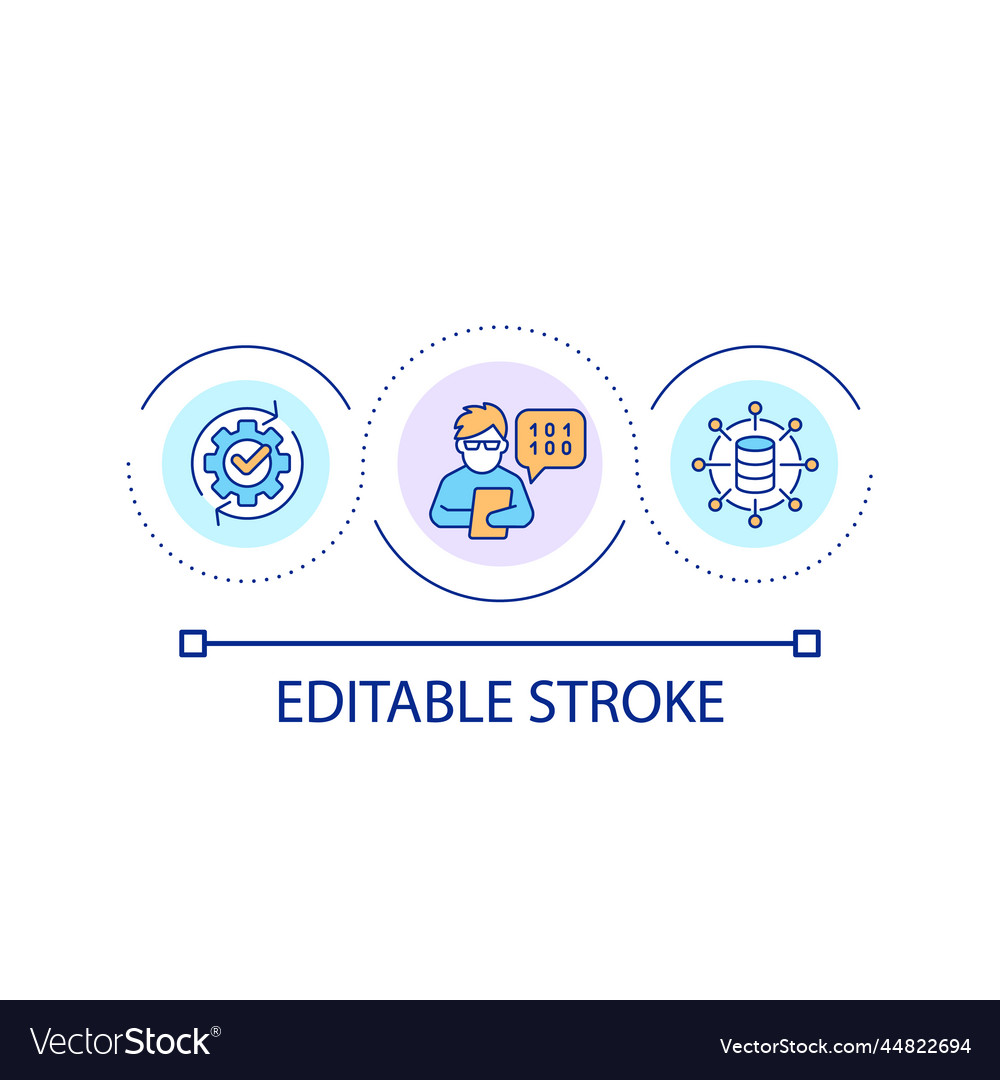 Database master loop concept icon Royalty Free Vector Image Database master loop concept icon Royalty Free Vector Image