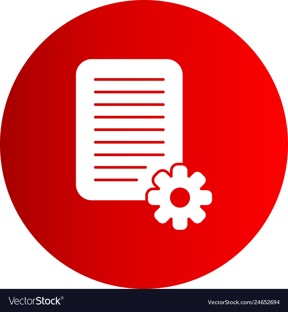 Document setting icon Royalty Free Vector Image