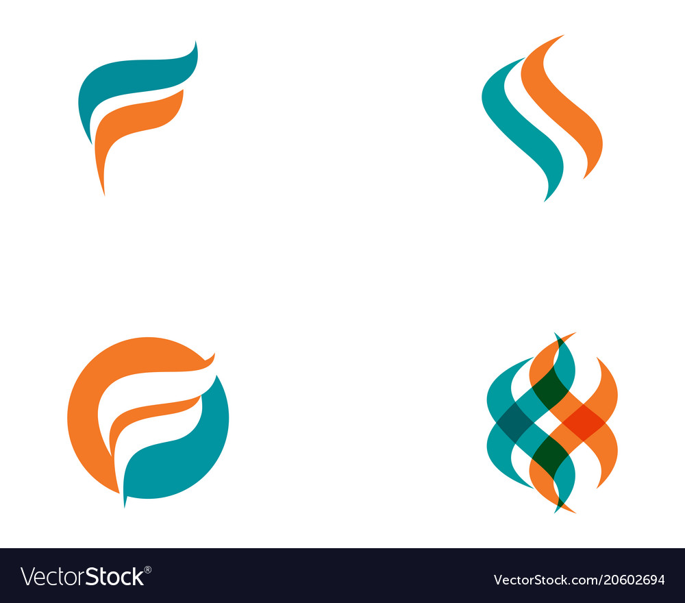 F letter logo and symbols template icons Vector Image