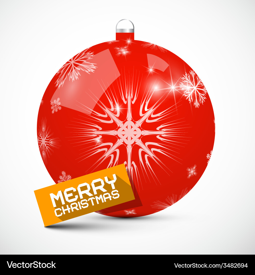 Merry christmas ball Royalty Free Vector Image