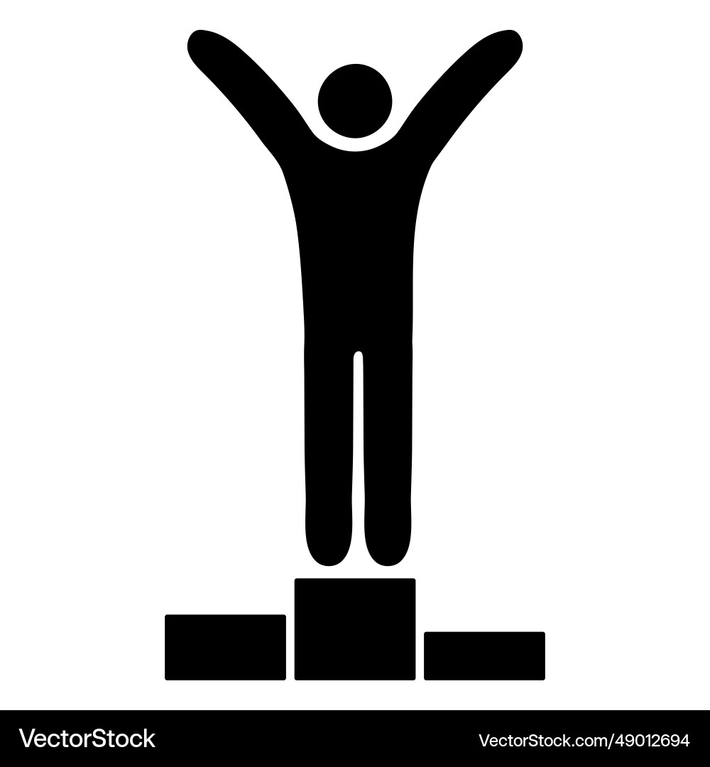 Swimmer medallist icon Royalty Free Vector Image