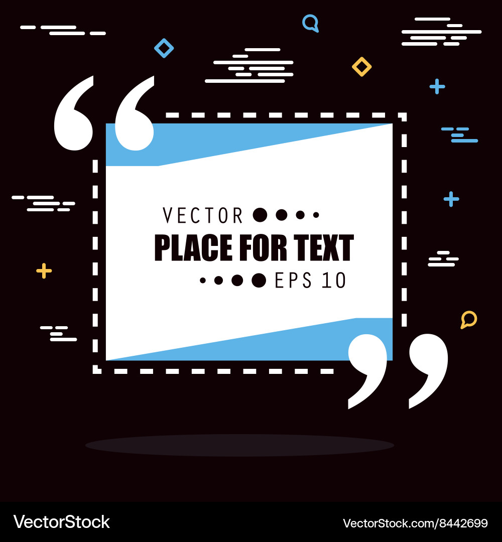 Abstract concept empty speech square quote Vector Image