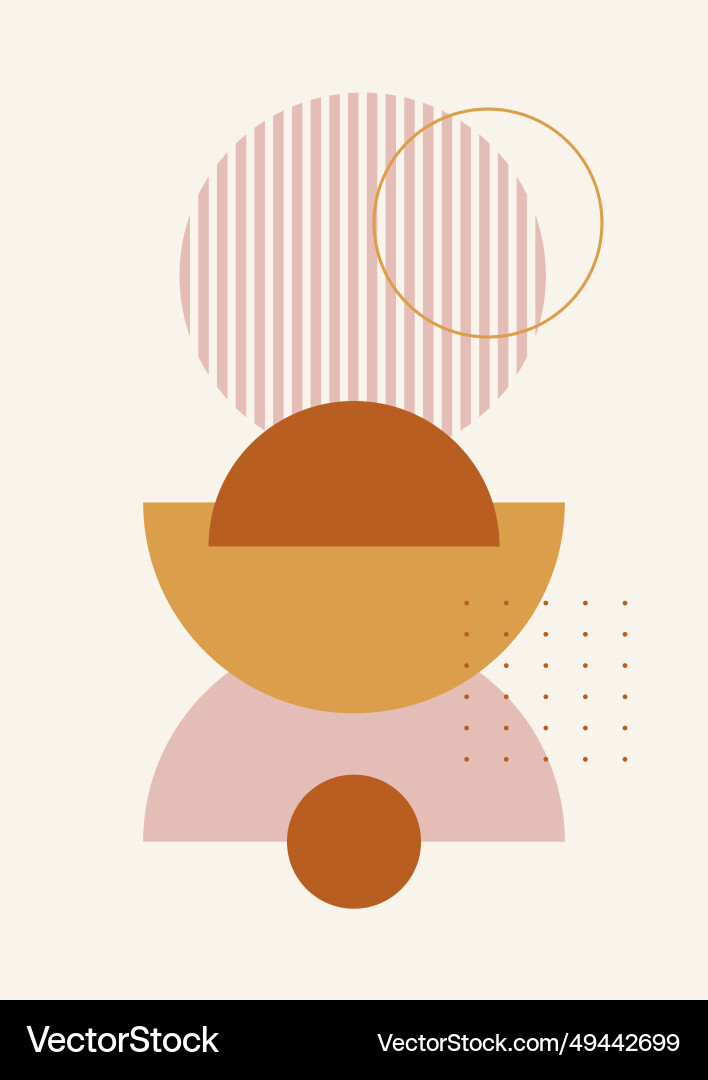 Boho modern minimalist abstract line art print Vector Image
