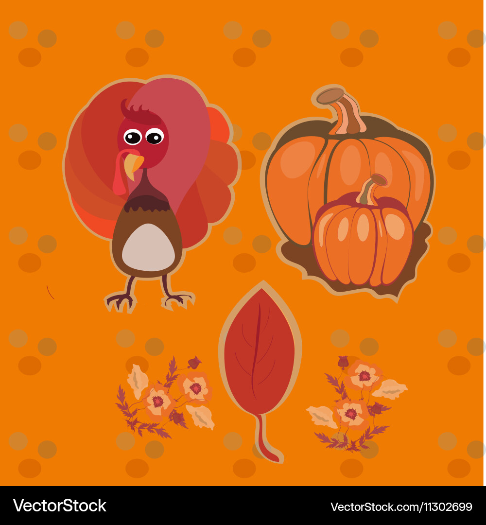 Happy thanksgiving day background design Vector Image