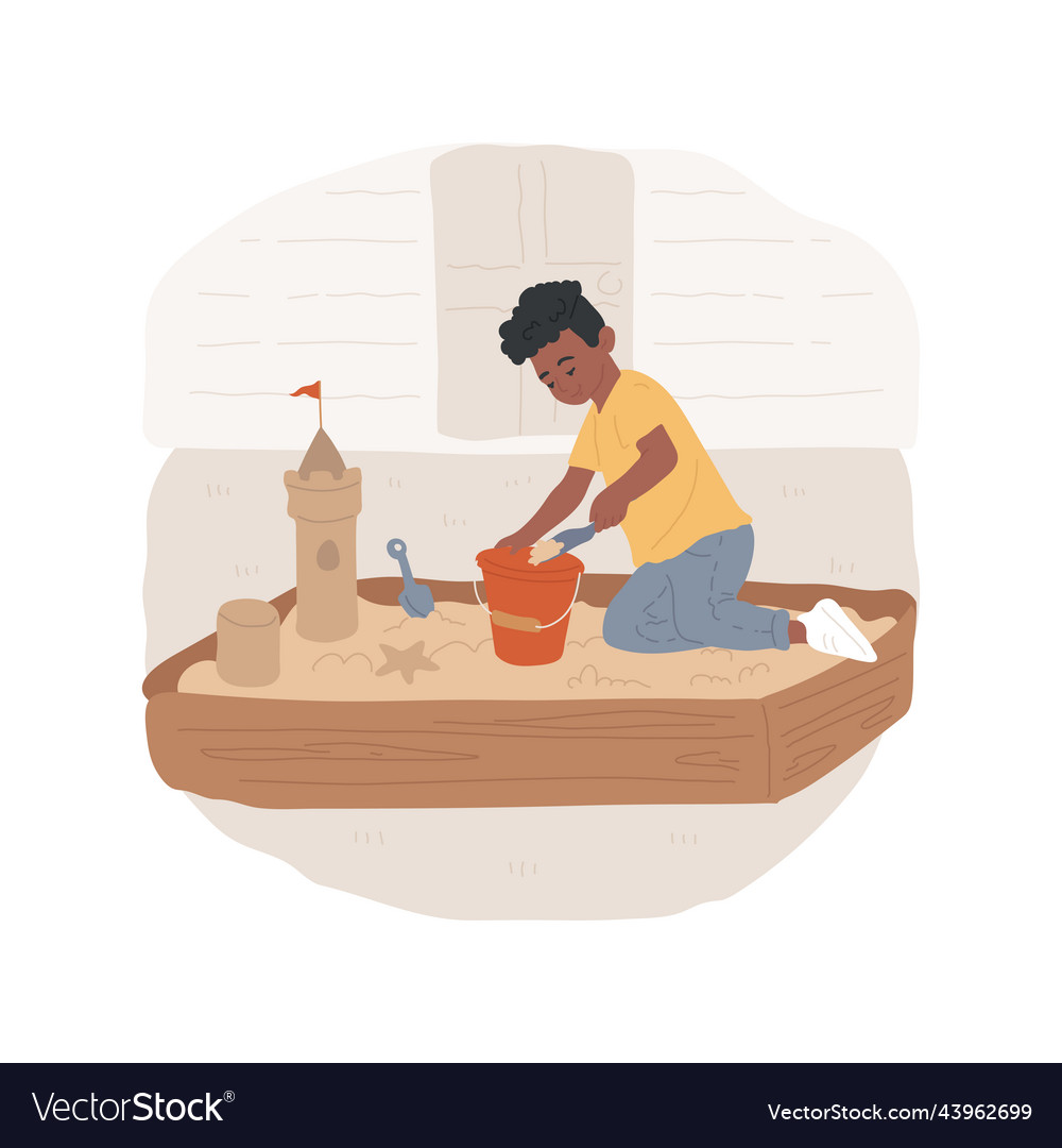Sandbox Isolated Cartoon Royalty Free Vector Image