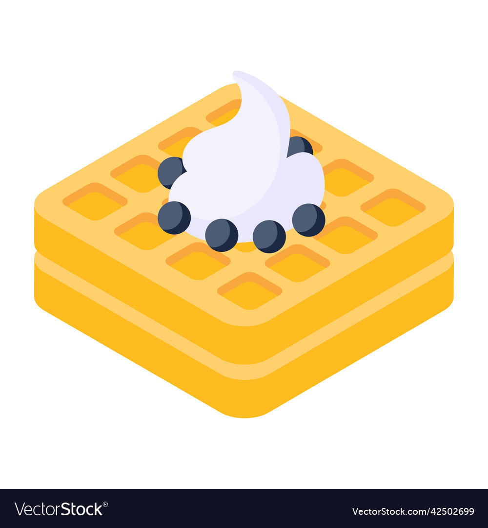 Waffle Royalty Free Vector Image - VectorStock Waffle Royalty Free Vector Image - VectorStock