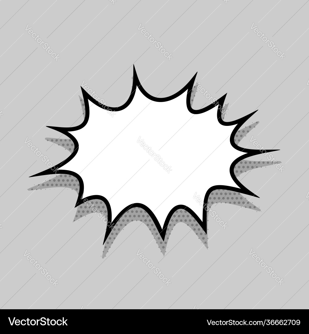 Comics speech bubble for text Royalty Free Vector Image