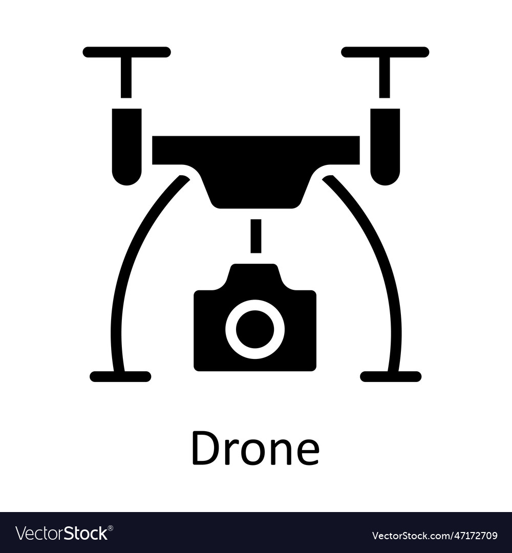 Drone solid icon design Royalty Free Vector Image