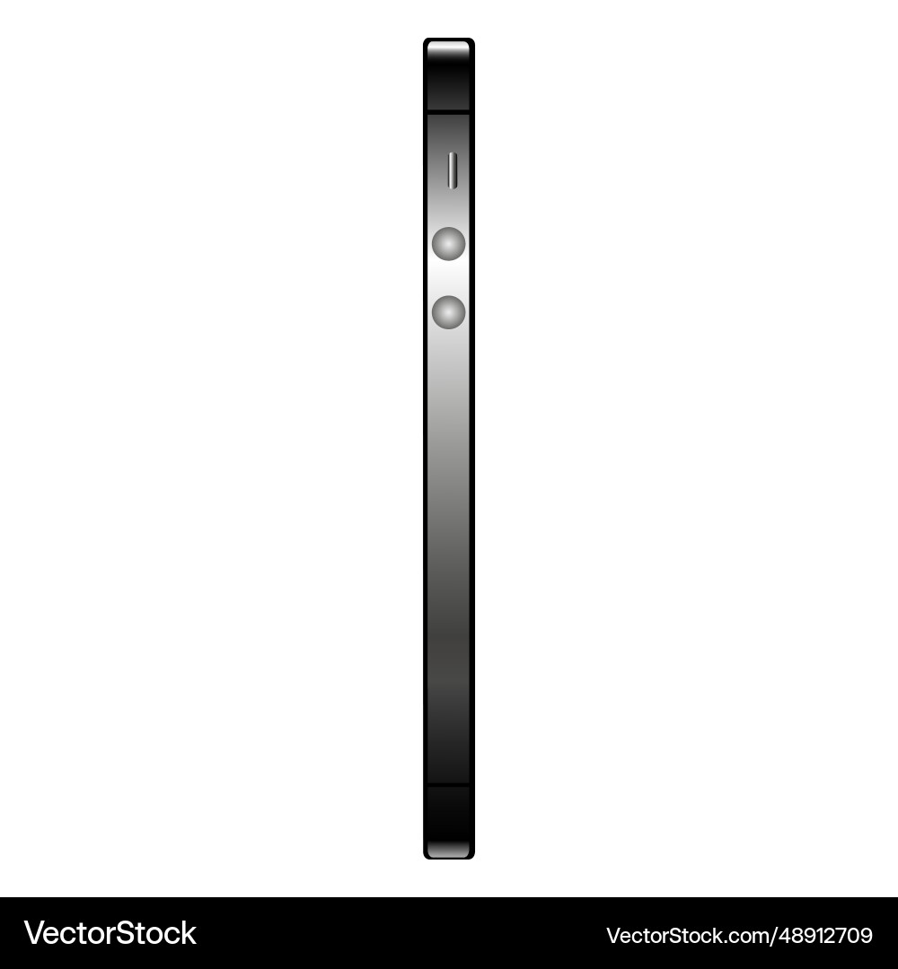 Mobile phone side view Royalty Free Vector Image