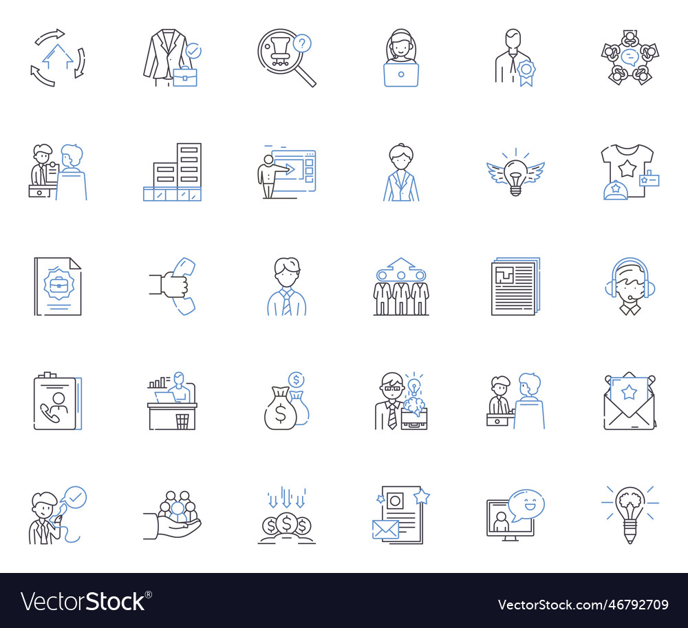 Rapid iteration line icons collection agility Vector Image