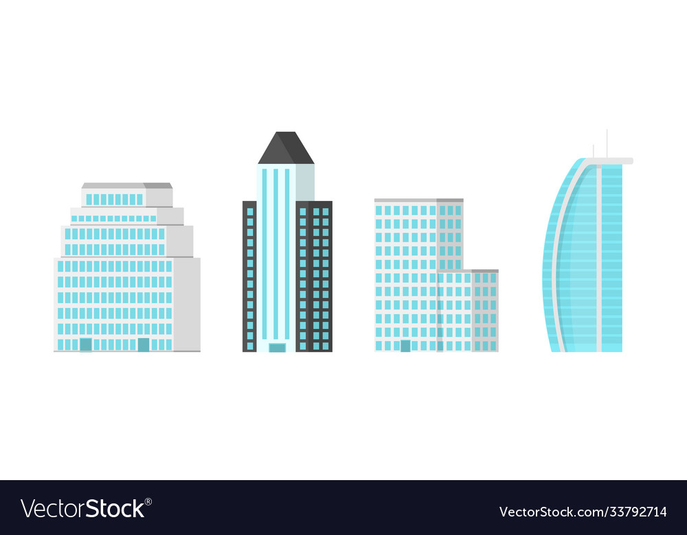 Modern city skyscrapers Royalty Free Vector Image
