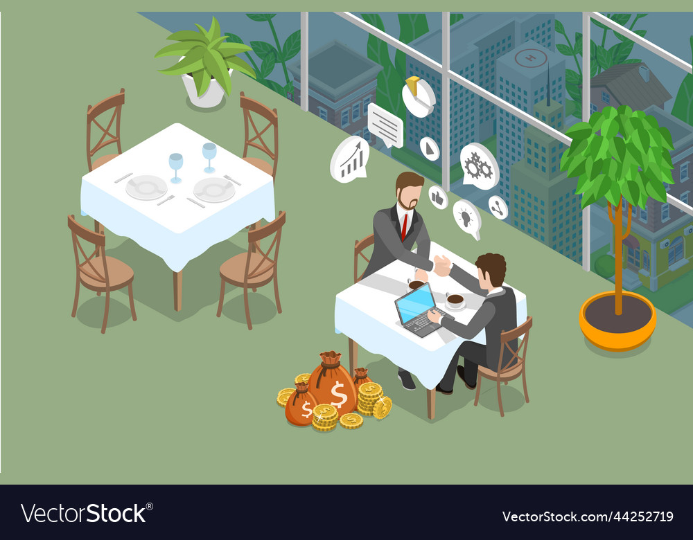 3d isometric flat conceptual Royalty Free Vector Image