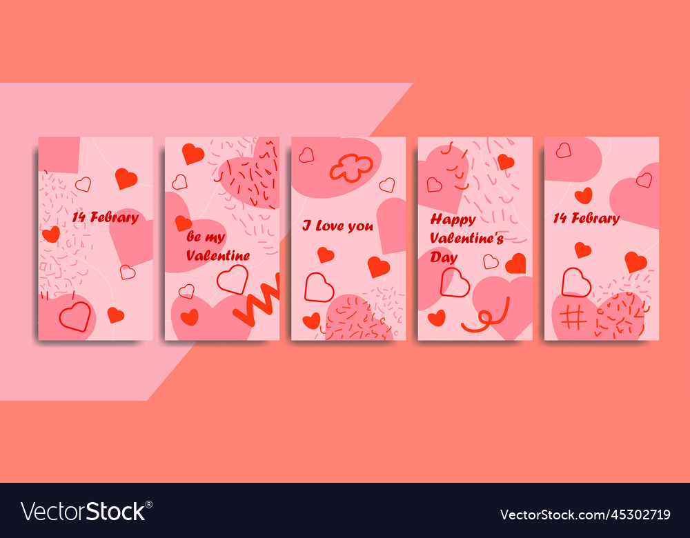 A story for social network valentines day Vector Image