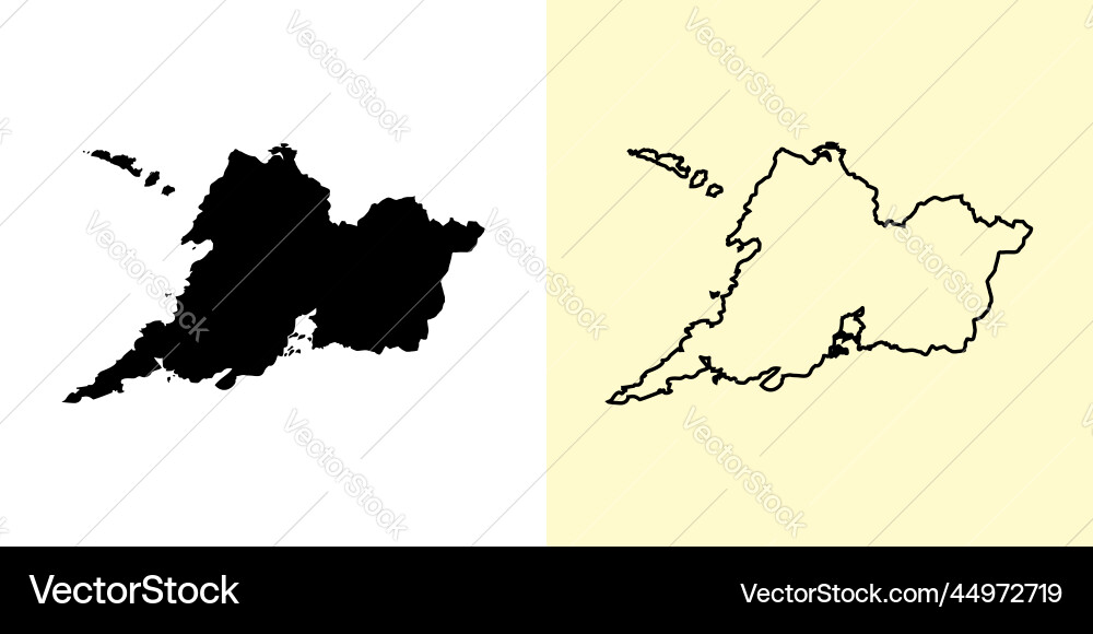 Clare map ireland europe filled and outline map Vector Image