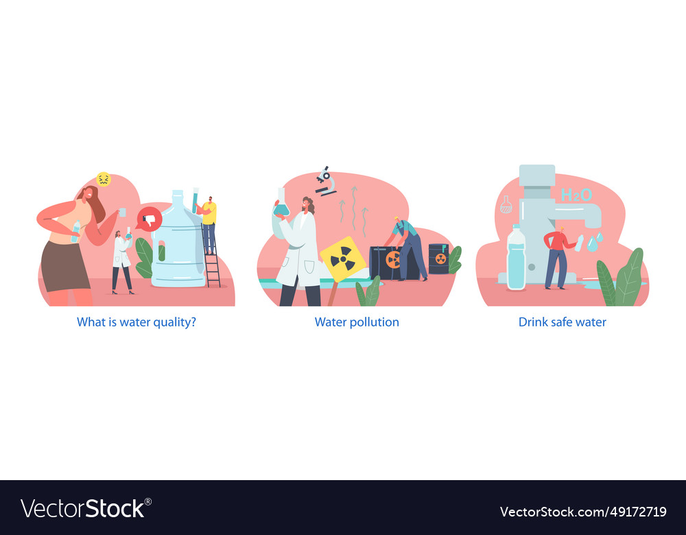Isolated elements with characters perform water Vector Image Isolated elements with characters perform water Vector Image