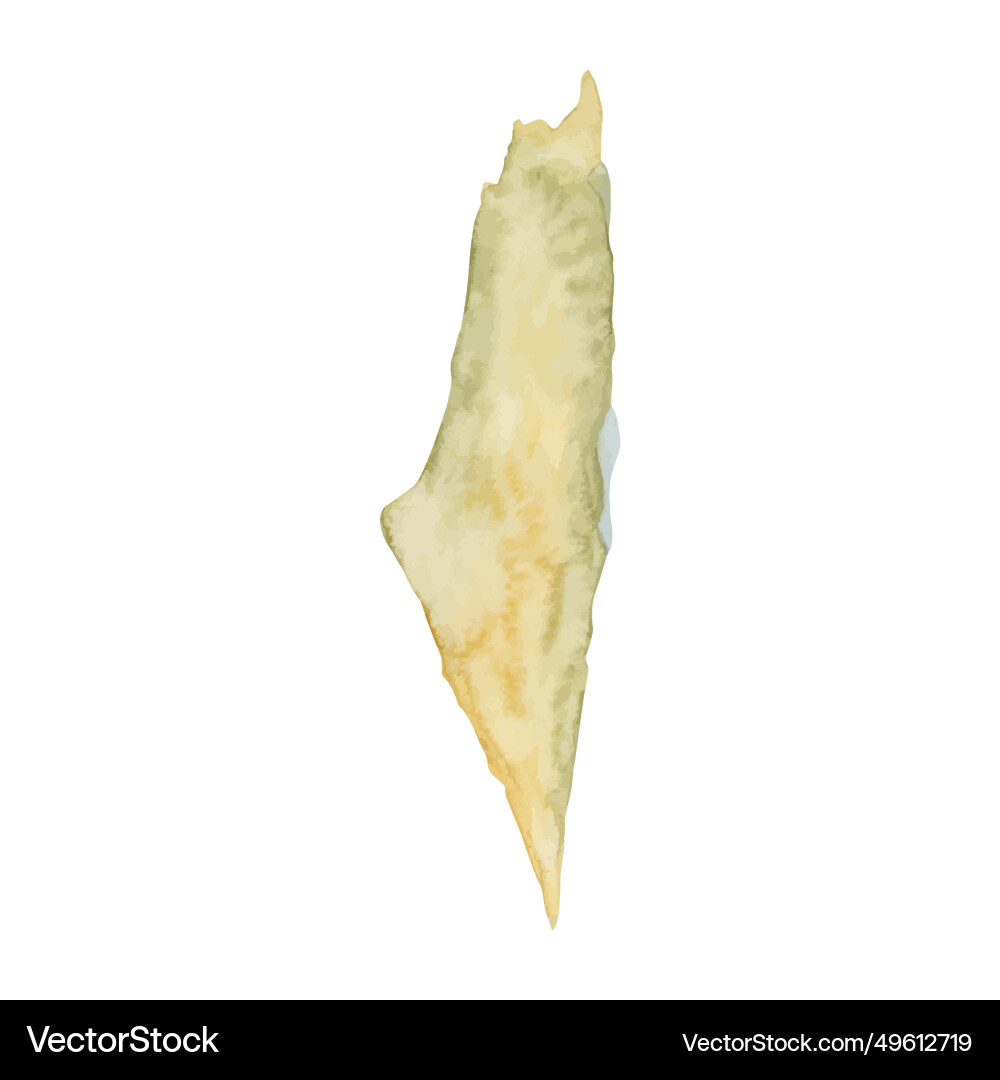 Israel geographic map watercolor Royalty Free Vector Image