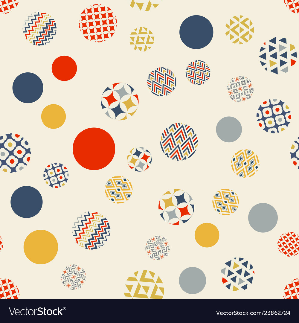 Abstract geometric seamless pattern circles Vector Image
