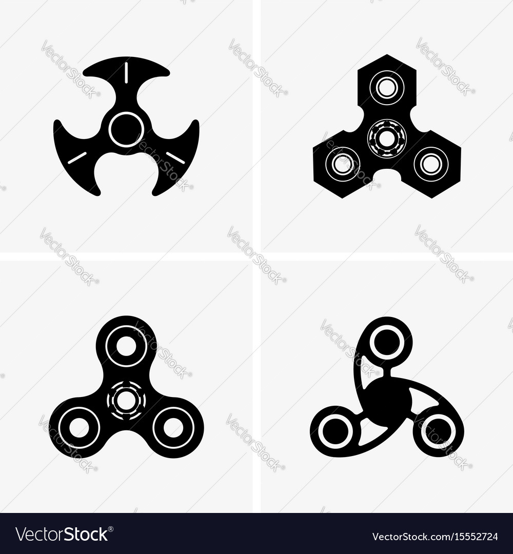 Fidget spinners Royalty Free Vector Image - VectorStock