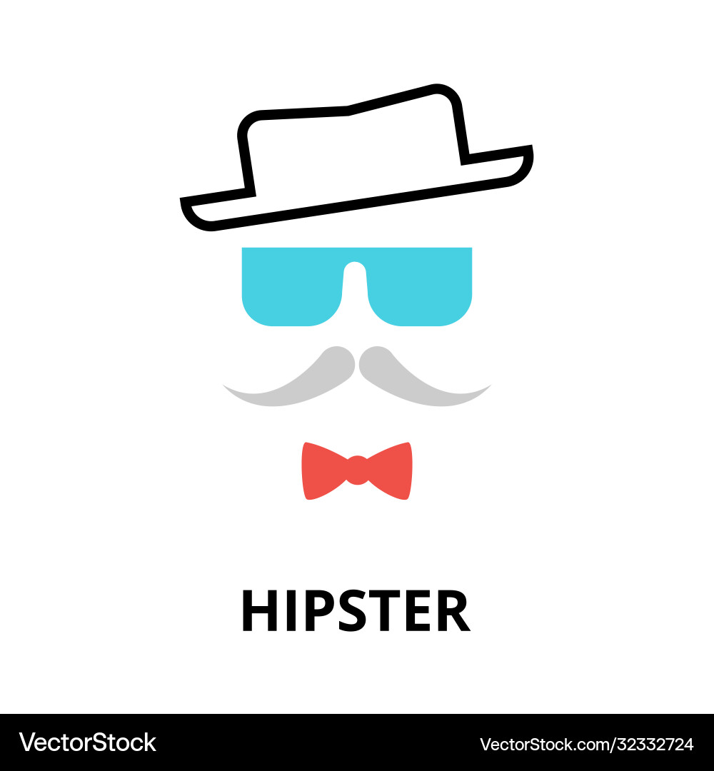 Icon hipster image Royalty Free Vector Image - VectorStock